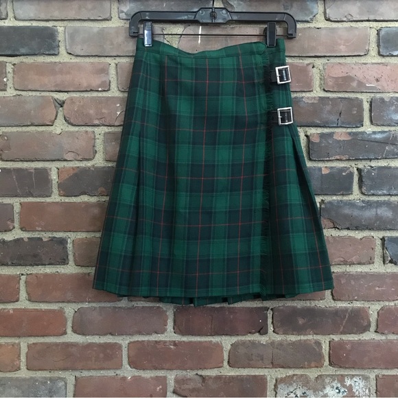 Florence Walsh | Skirts | Vintage Florence Walsh Green Tartan Plaid ...